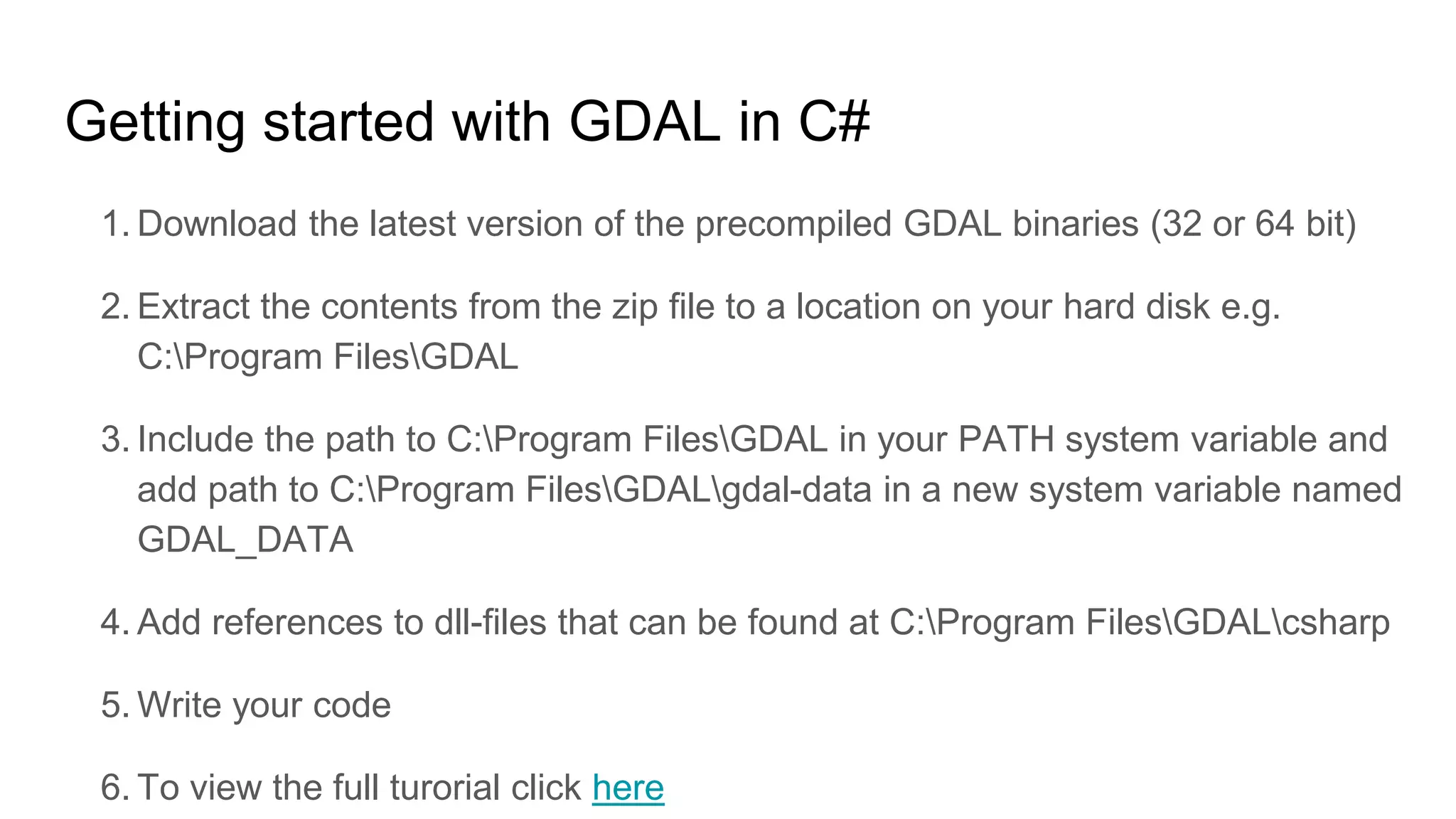 Gdal introduction | PPTX | Programming Languages | Computing
