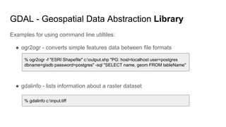 Gdal introduction | PPTX | Programming Languages | Computing