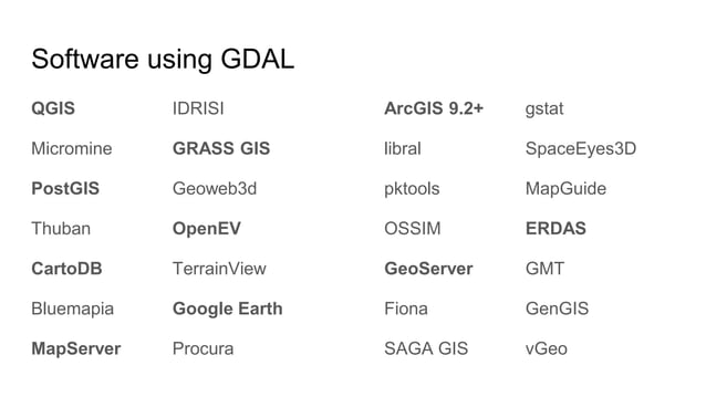 Gdal introduction | PPTX | Programming Languages | Computing