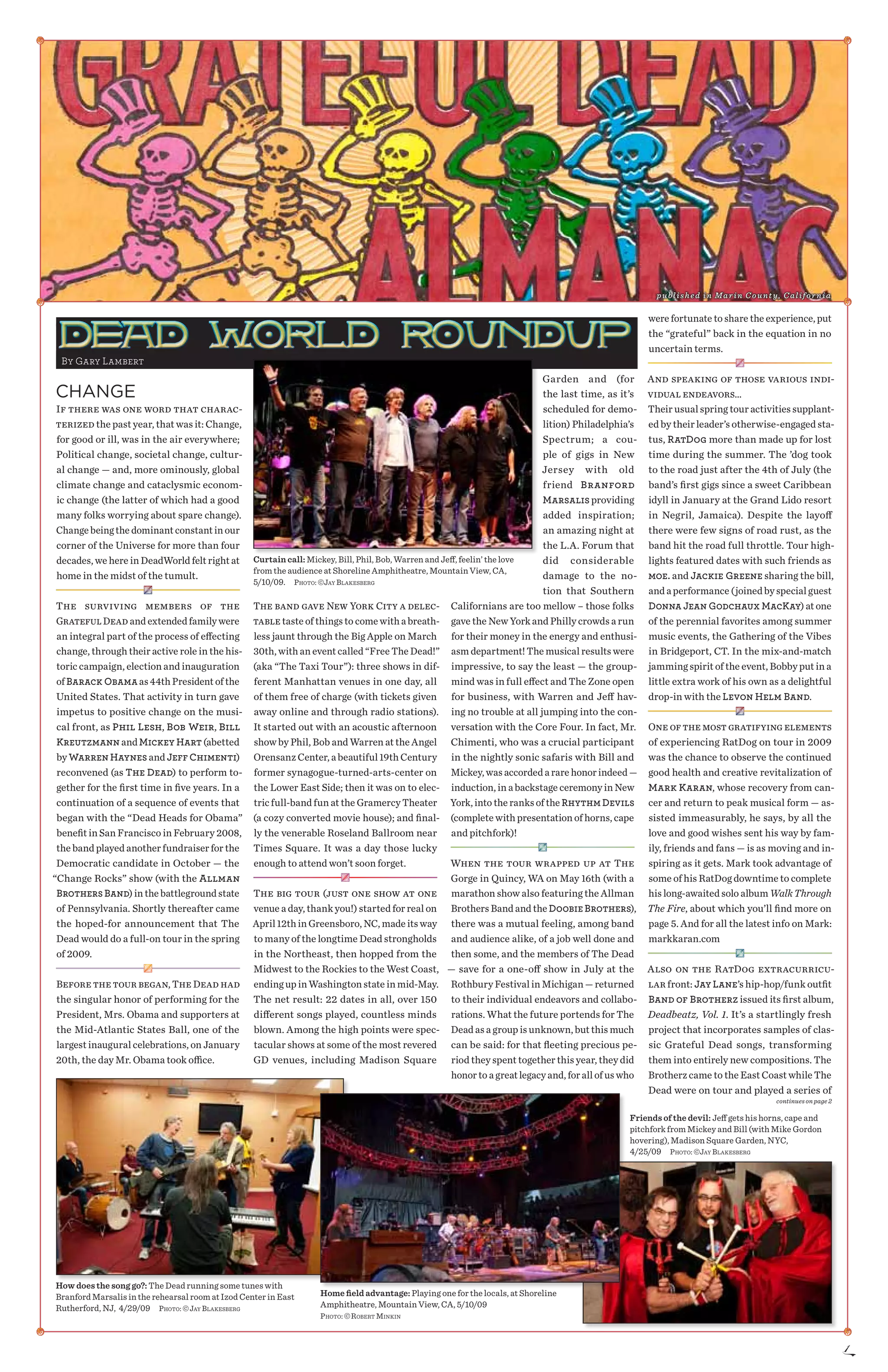 Grateful Dead Almanac 2009 | PDF | Music | Entertainment