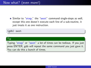 Gdb tutorial-handout | PDF