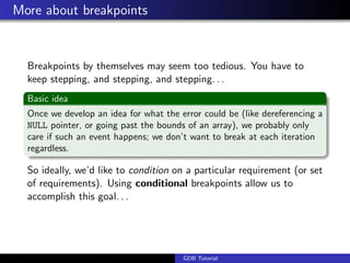 Gdb tutorial-handout | PDF