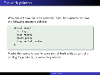 Gdb tutorial-handout | PDF