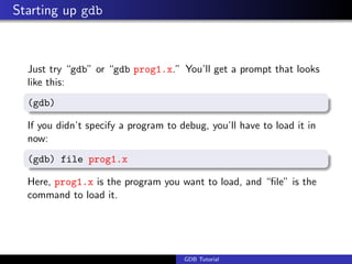 Gdb tutorial-handout | PDF
