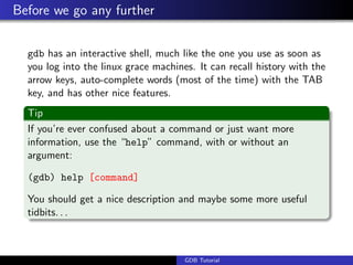 Gdb tutorial-handout | PDF