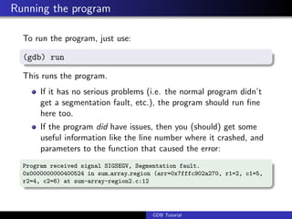Gdb tutorial-handout | PDF