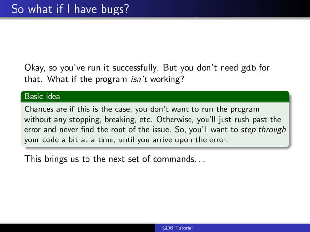 Gdb tutorial-handout | PDF