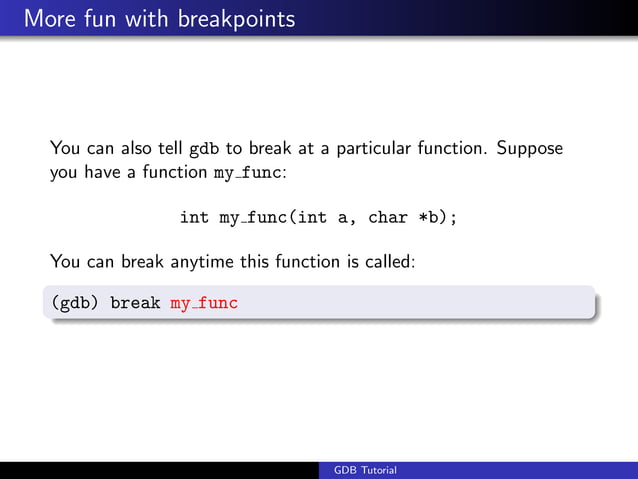Gdb tutorial-handout | PDF