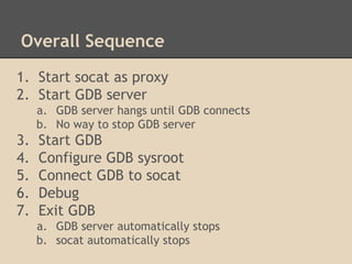 Gdb + gdb server + socat | PDF | Computer Networking | Computing