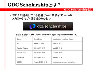 GDC学生報告会 | PDF