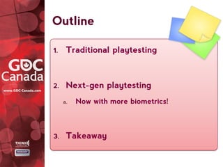 Next Generation Testing: Biometric Analysis of Player Experience | PDF