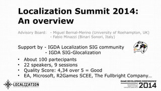 Localization Summit 2014: An overview | PPT