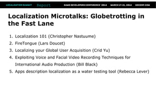 Localization Summit 2014: An overview | PPT