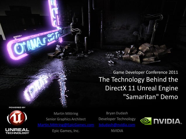 The Technology Behind the DirectX 11 Unreal Engine"Samaritan" Demo | PPT