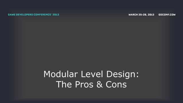 Modular Level Design for Skyrim | PPTX