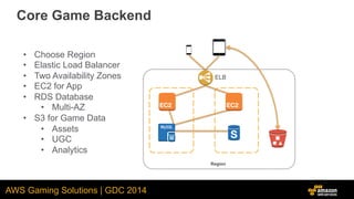 Scalable Gaming with AWS - GDC 2014 | PDF