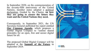 Global Digital Compact in the Summit of the Future 2024 | PDF ...