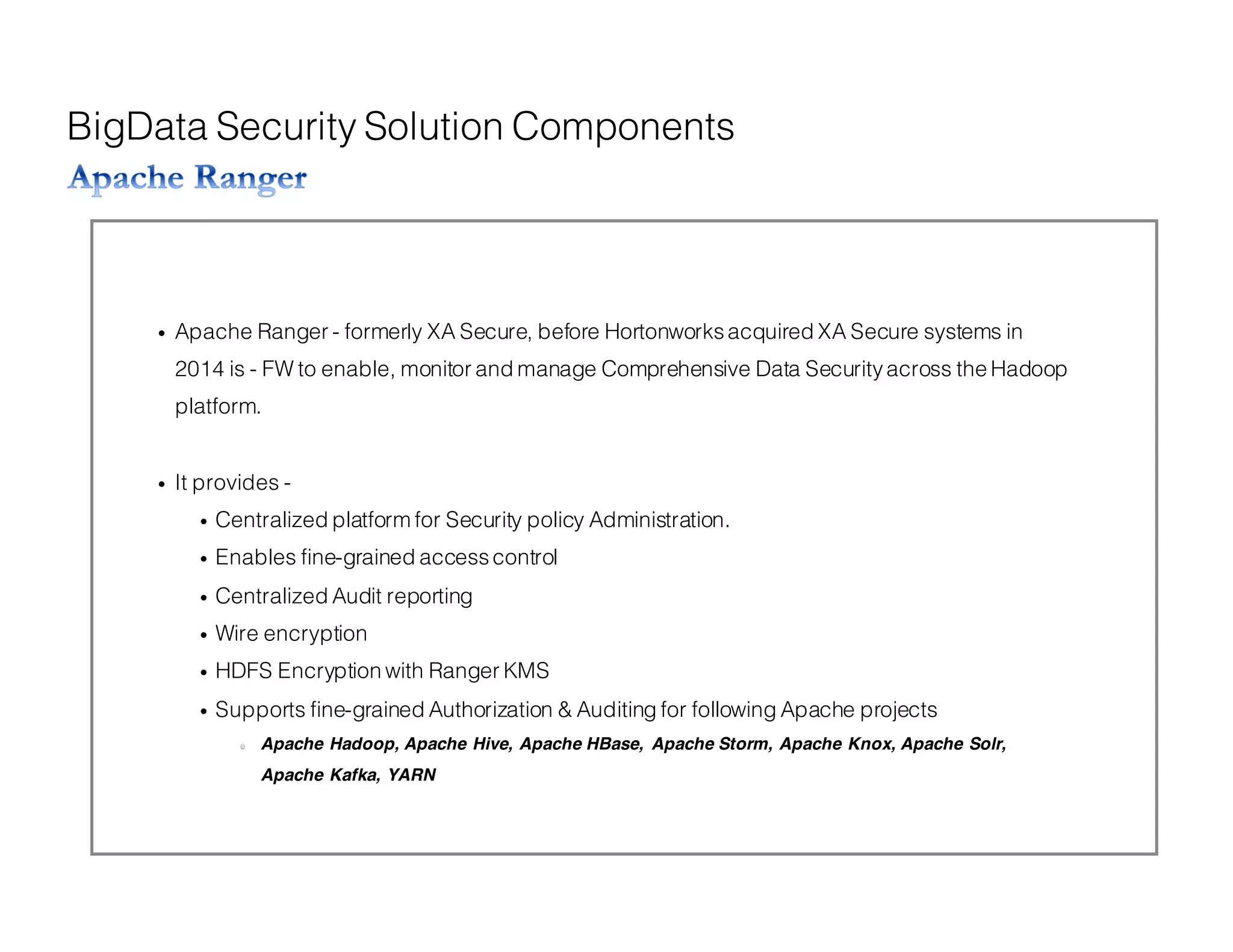 BigData Security - A Point of View | PPT