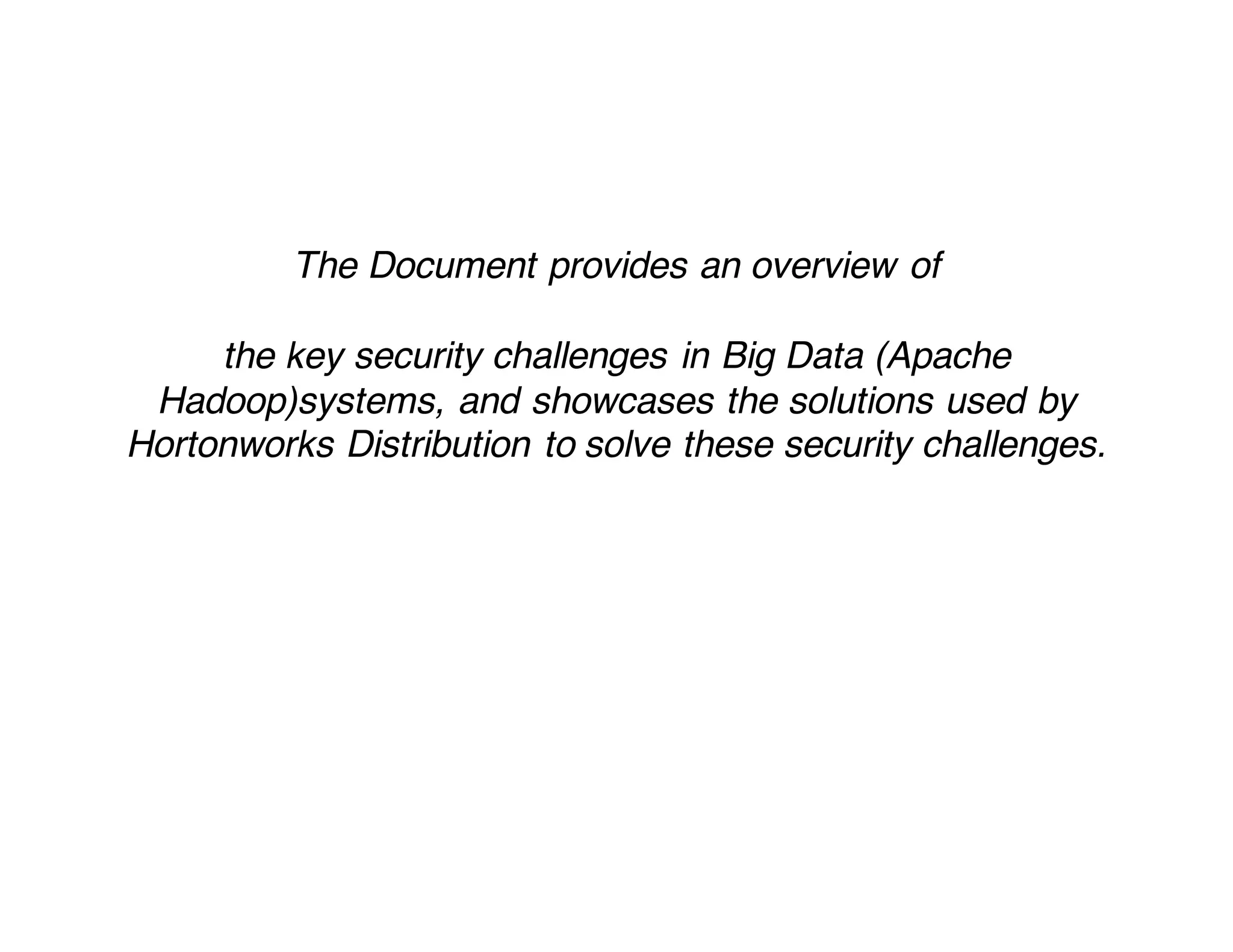 BigData Security - A Point of View | PPT