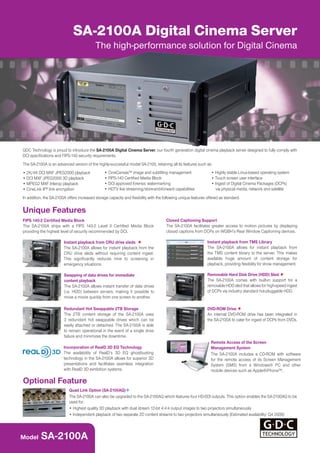 Gdc Sa 2100 A Brochure Final | PDF