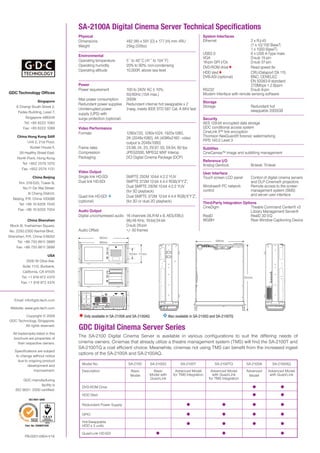 Gdc Sa 2100 A Brochure Final | PDF