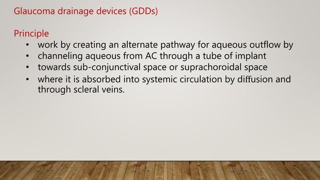 Glaucoma drainage devices | PPTX