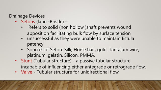 Glaucoma drainage devices | PPTX