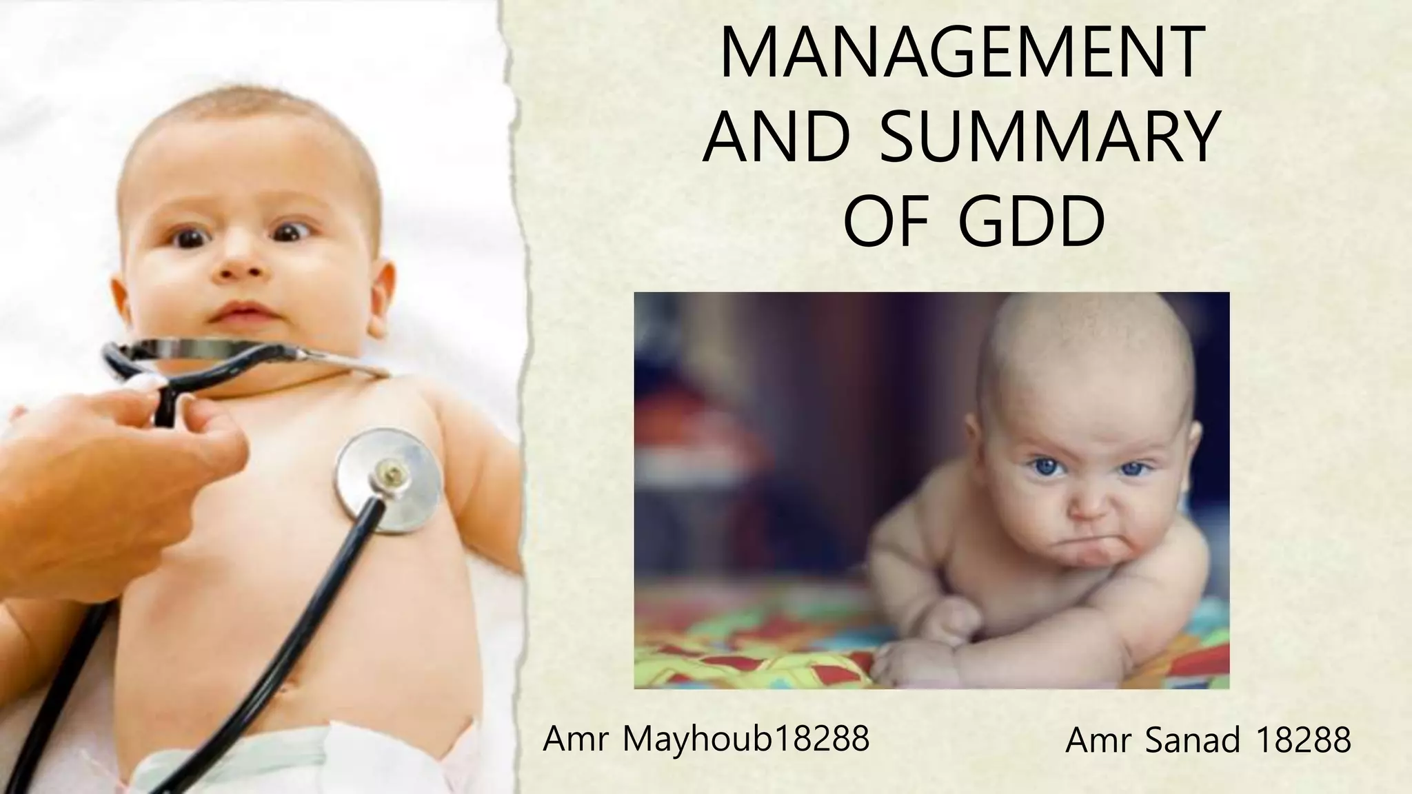 Global Developmental Delay (GDD) | PPTX