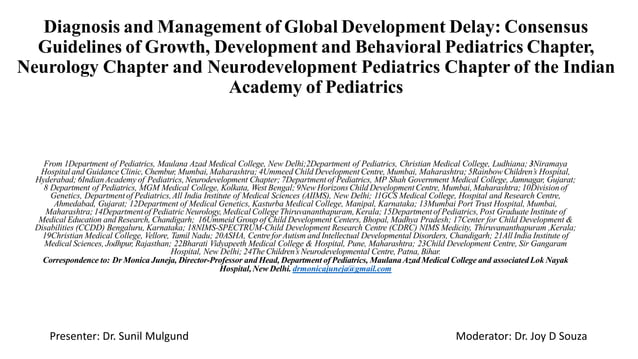 Global developmental delay | PPTX