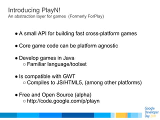 GDD 2011 - How to build kick ass video games for the cloud | PPT