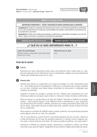 Sesiones de tutoría de segundo grado de secundaria | PDF