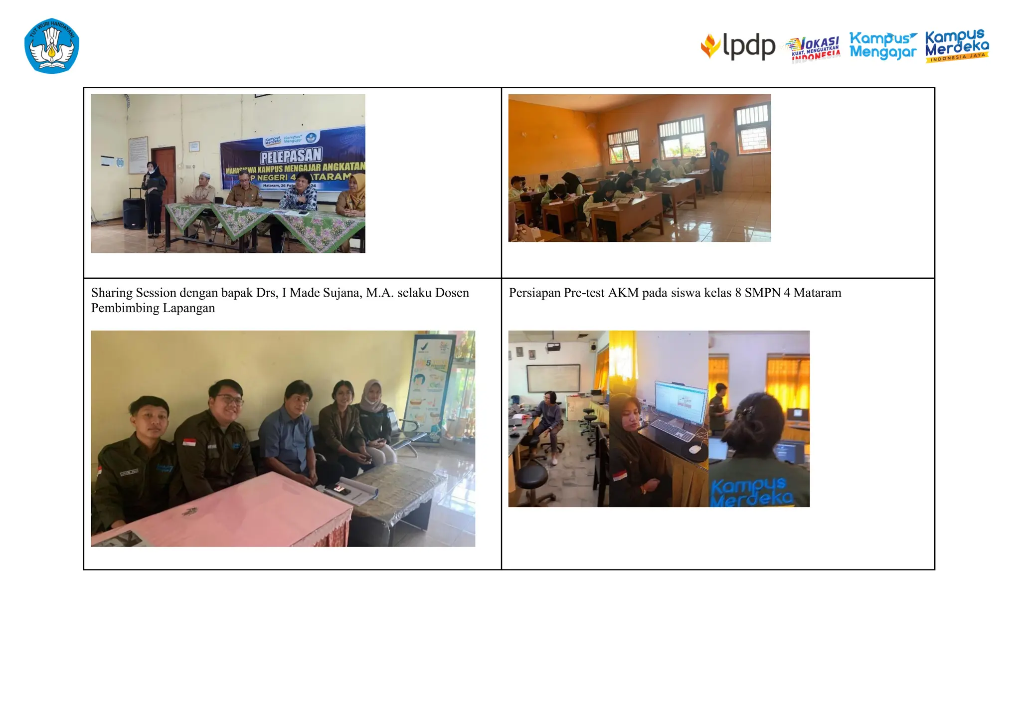 File Laporan Bulan Pertama Kampus Mengajar Angkatan 7 Oleh Kemendikbudristek Kampus Merdeka | PDF