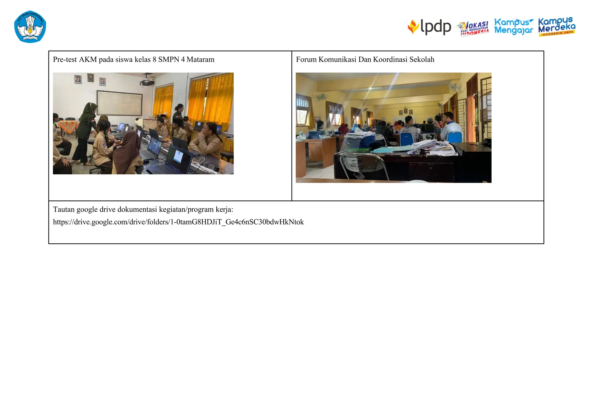 File Laporan Bulan Pertama Kampus Mengajar Angkatan 7 Oleh Kemendikbudristek Kampus Merdeka | PDF