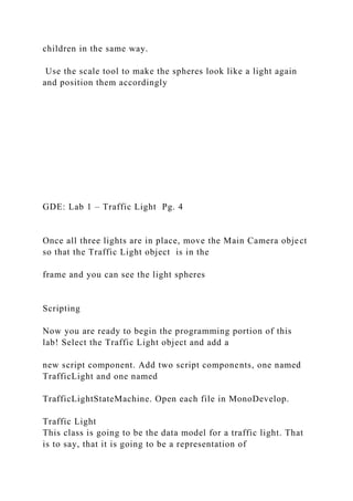 GDE Lab 1 – Traffic Light Pg. 1 Lab 1 Traffic L.docx