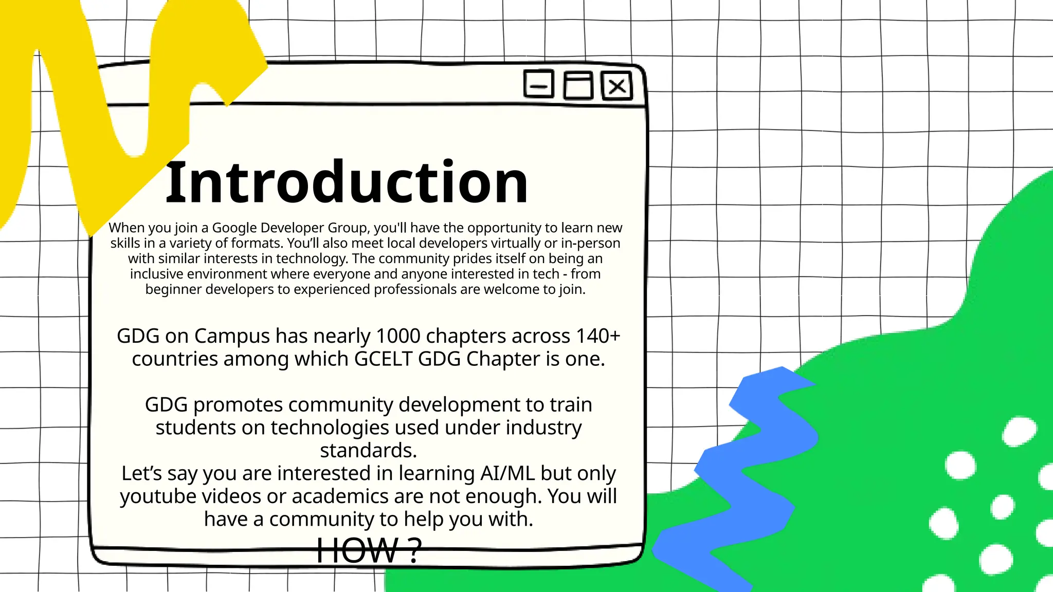 Google Developers Group introductory session | PPT