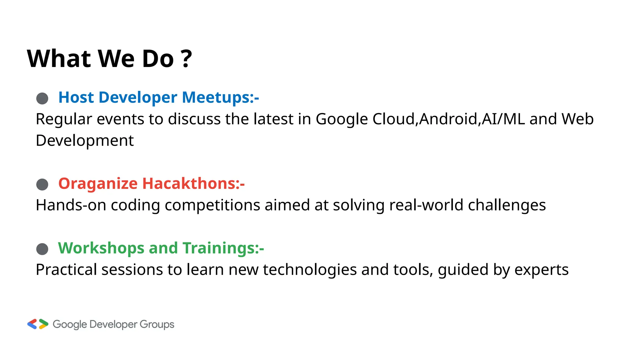 Google Developer Groups On Campus Orientation Program | PPTX