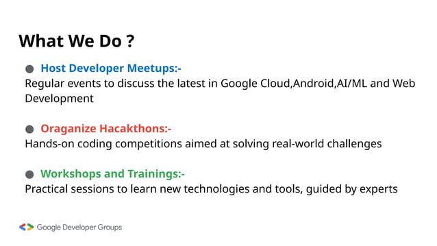Google Developer Groups On Campus Orientation Program | PPTX
