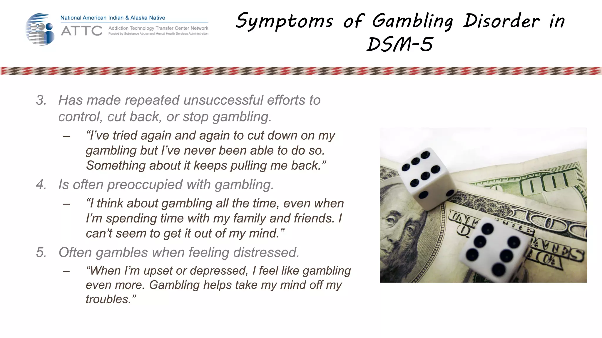 DSM-5 Criteria for Gambling Disorder | PDF