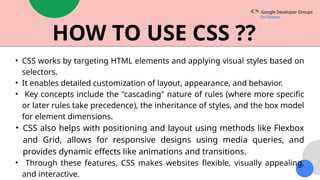 GDG CSS TECH WINTER BREAK VIEW PPT.pptxx | PPT