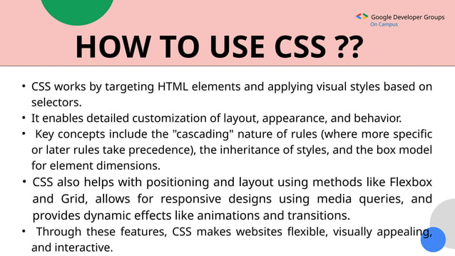 GDG CSS TECH WINTER BREAK VIEW PPT.pptxx | PPT