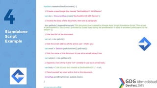 Extending Google Apps/Spreadsheet using Google Apps Script | PPT