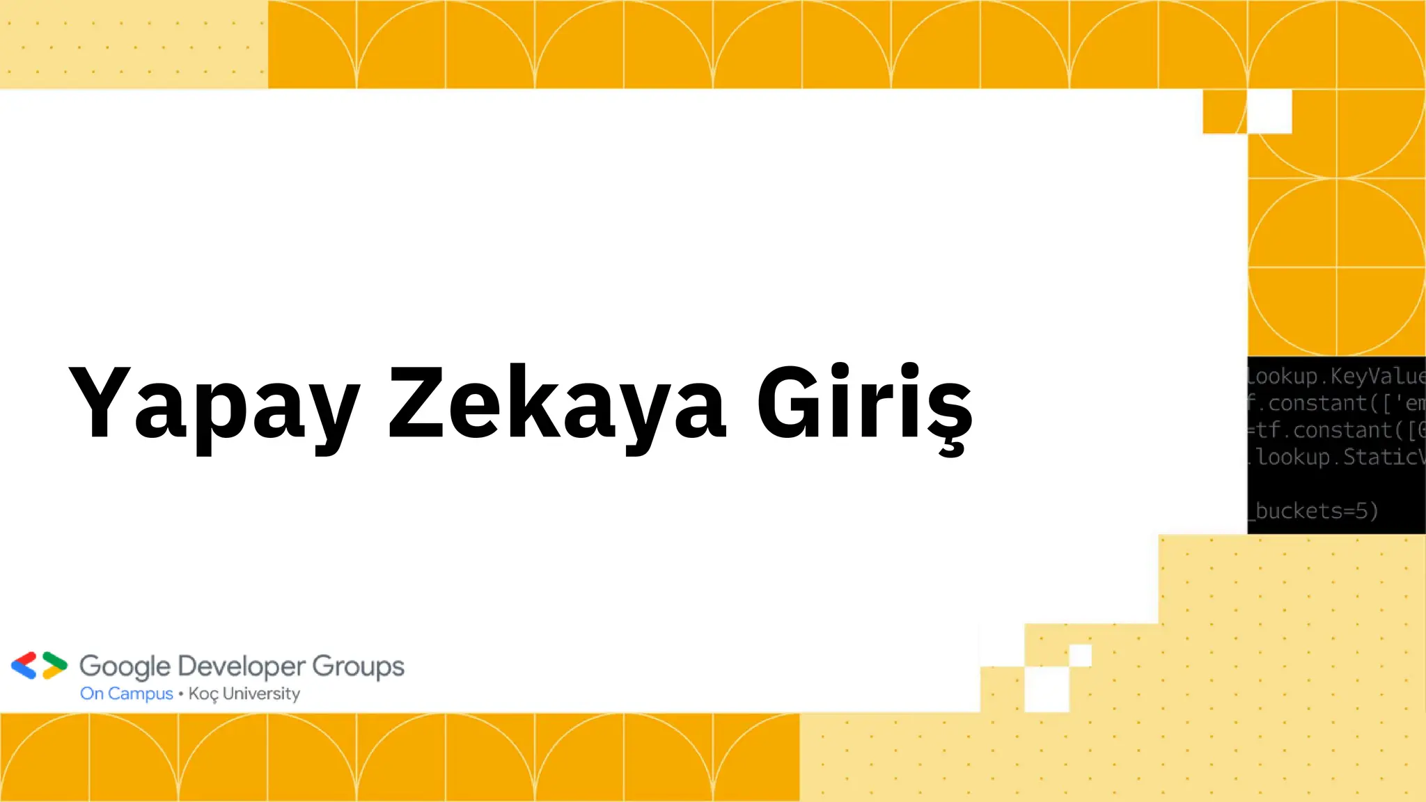GDG on Campus Koç University ai workshop slide | PDF