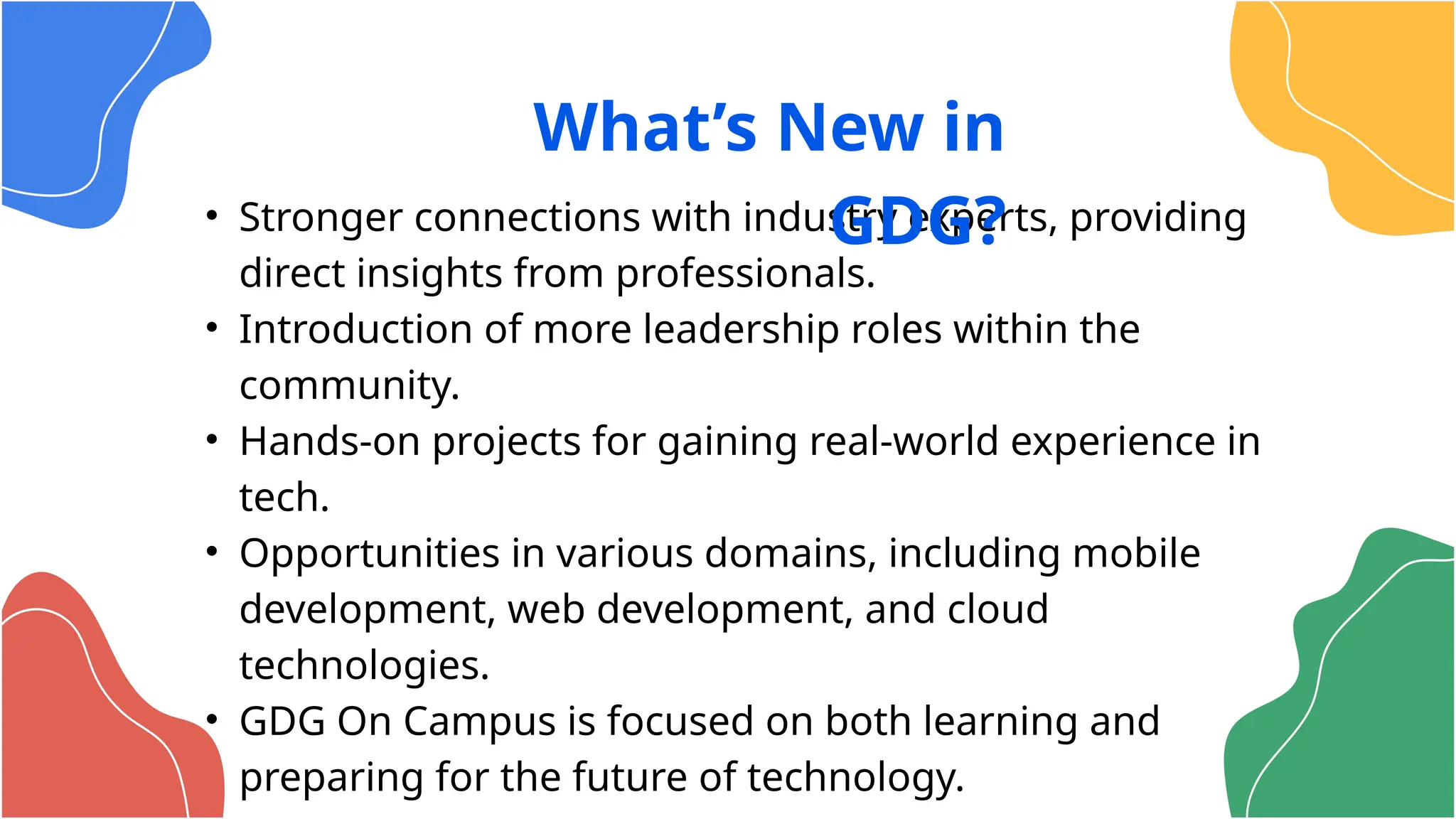 Google Developer Group(GDG) On Campus Info Session PPT 2024 | PPTX