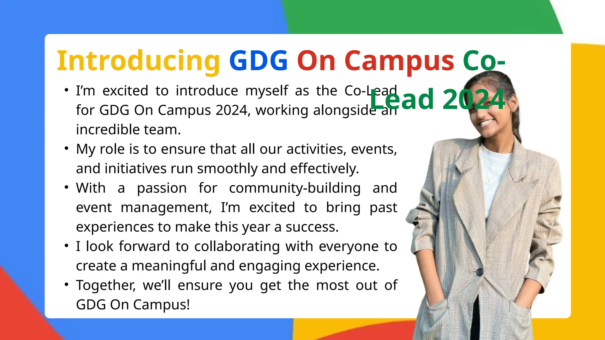 Google Developer Group(GDG) On Campus Info Session PPT 2024 | PPTX
