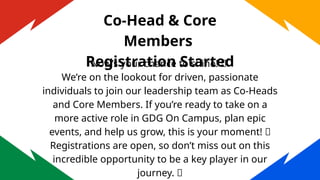 Google Developer Group(GDG) On Campus Info Session PPT 2024 | PPTX