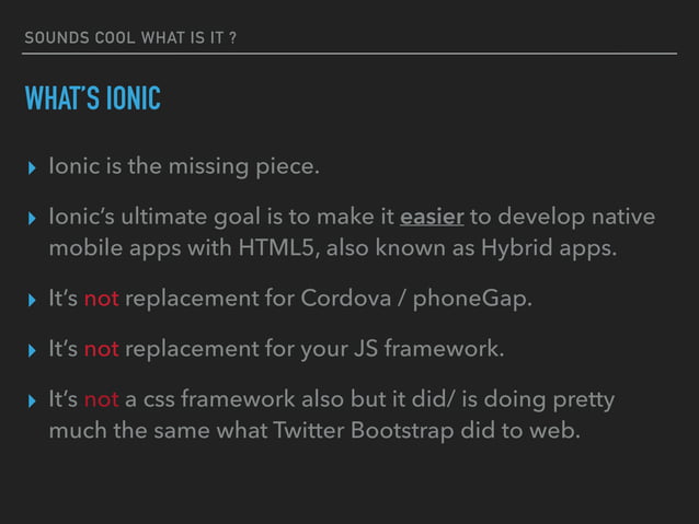 Ionic Hybrid Mobile Application | PPT