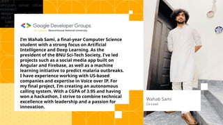 Presentation of google developer groups on campus BNU | PPTX