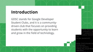 GDG on Campus Info Session PPT for IIIT Tiruchirappalli | PPT