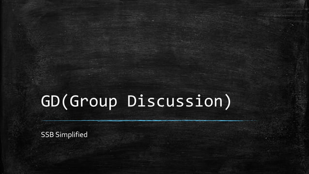 GD(Group discussion) in SSB Explained | PPTX | Social Networking | Internet