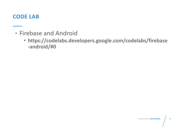 GDG Taichung - Firebase Introduction 01 | PPT